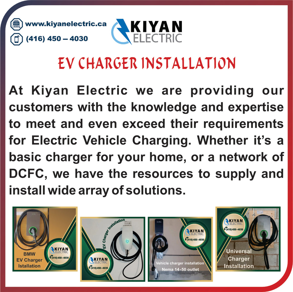 EV Charger installation and Top EV Charger in Oakville, Expert Install